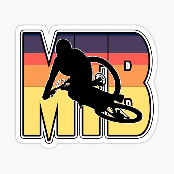 "MTB Sunset Rider Bike Jump Logo Trick Jumping Trail Biking" Sticker by ...