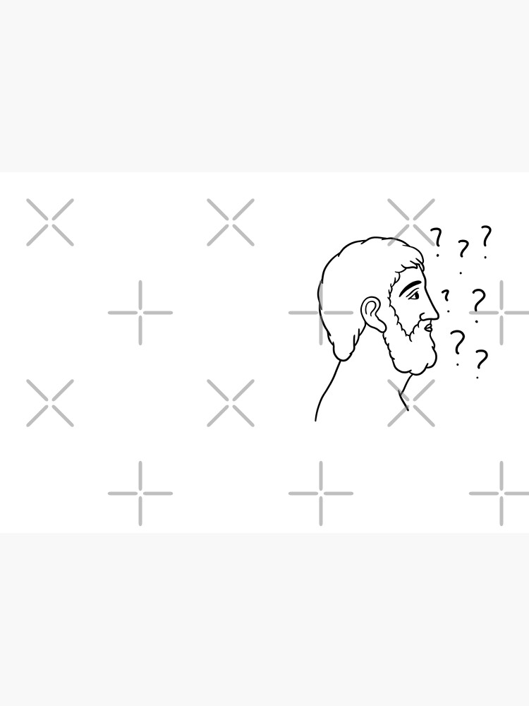 "Philosopher Line Art Portrait - Philosophy Teacher - White Edition ...