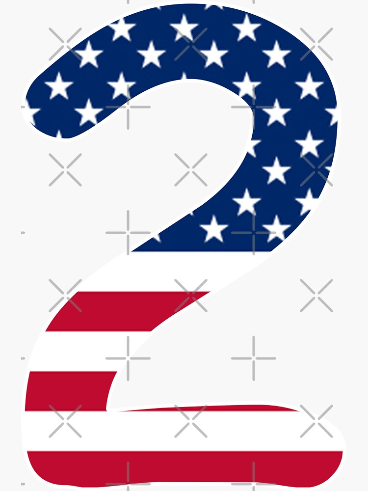 "Number 2 American flag Gift American Patriot" Sticker for Sale by ...