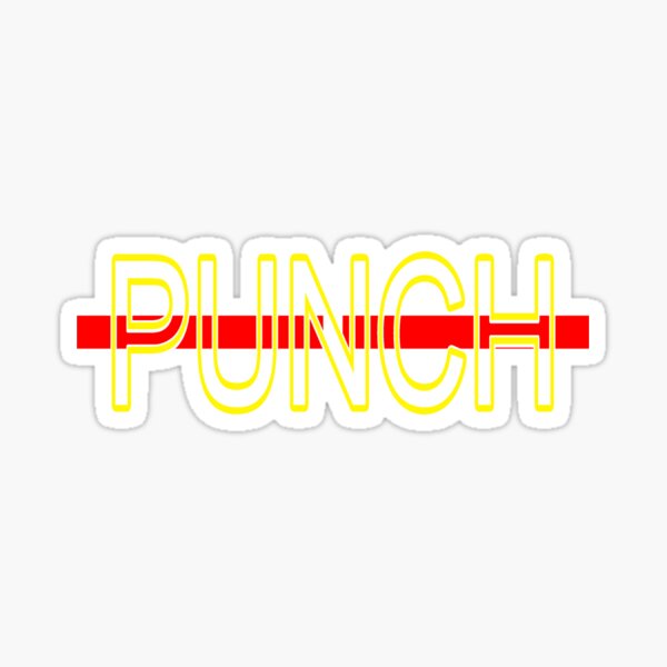 "PUNCH" Sticker by JDAFIDI | Redbubble