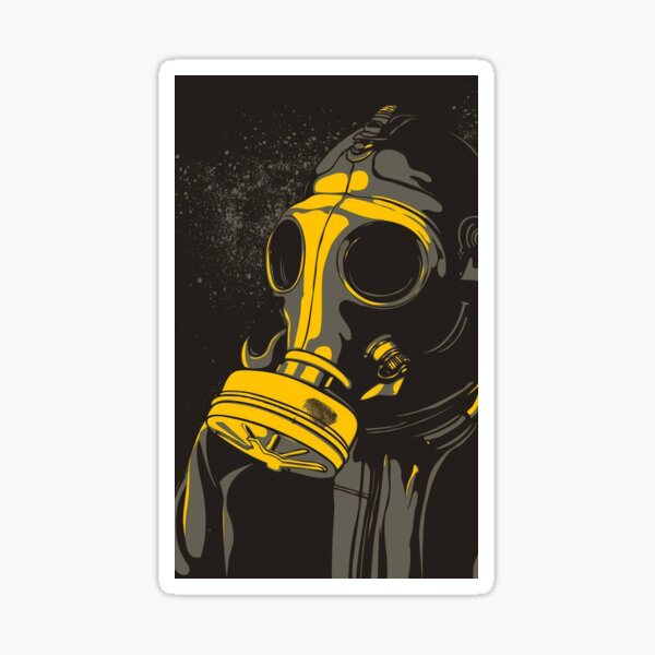 "gas mask guy " Sticker for Sale by Jeffreymkeith | Redbubble