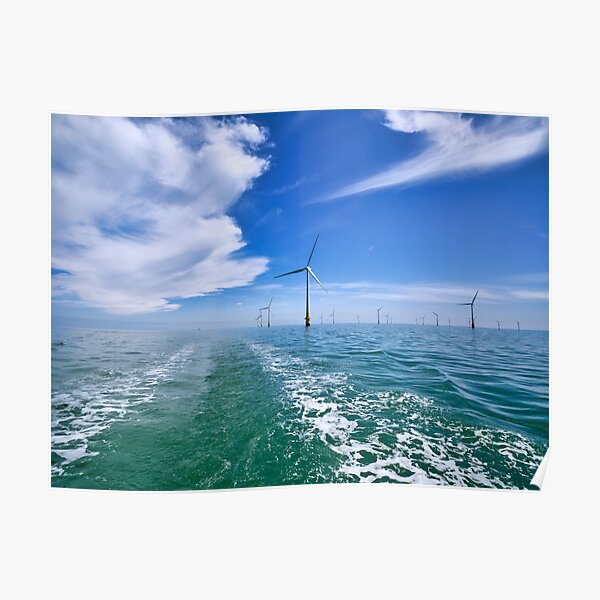 "Kentish Flats Offshore Wind Farm" Poster for Sale by manateevoyager ...