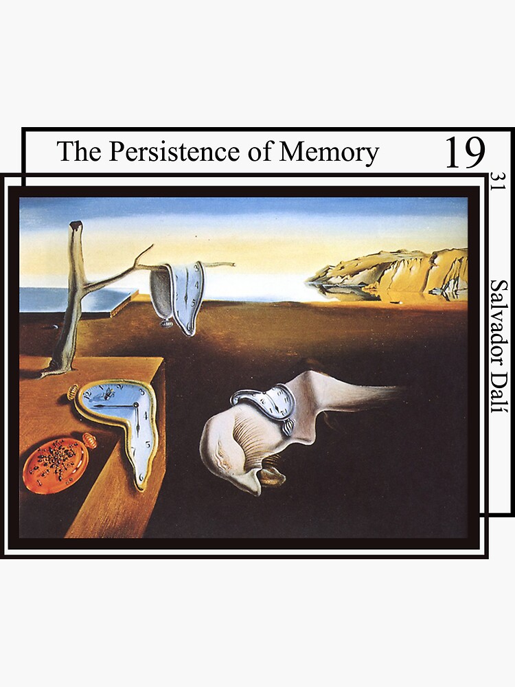 "The Persistence of Memory" Sticker for Sale by LeGubien | Redbubble