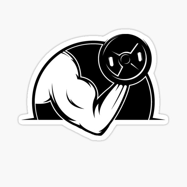 " biceps muscle design " Sticker for Sale by iRa3mi | Redbubble