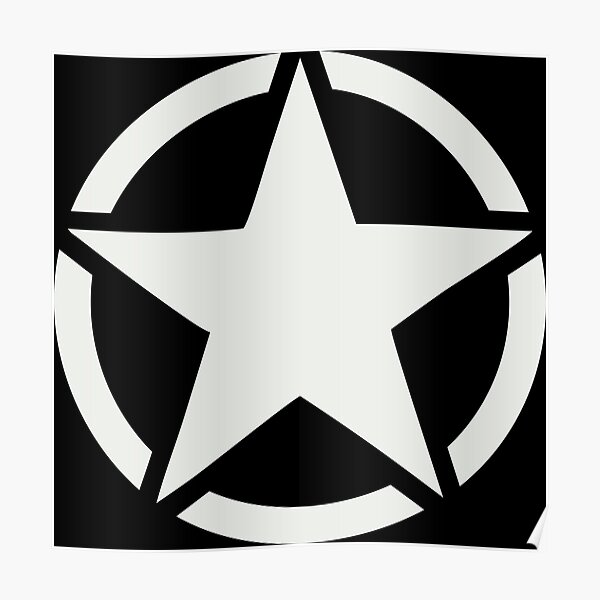 "WW2 US Army logo (white star in a circle)" Poster for Sale by FAawRay ...