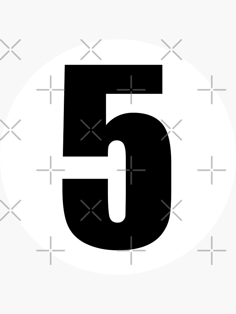 "Racing Number 5" Sticker for Sale by stickerwicker | Redbubble