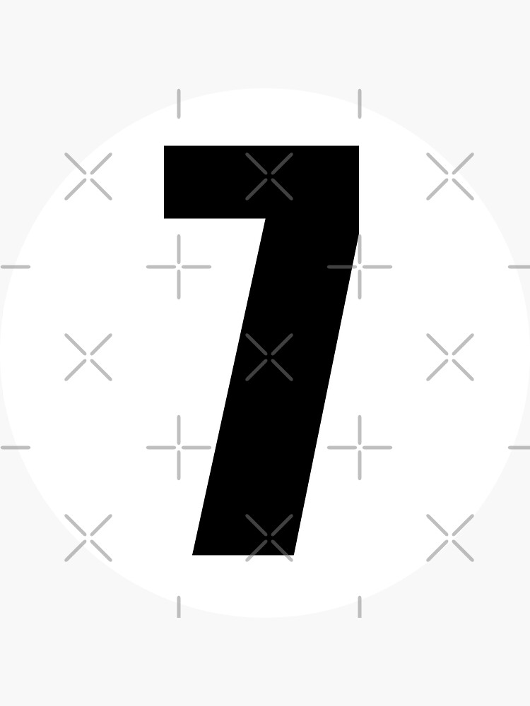 Pegatina «Carreras número 7» de stickerwicker | Redbubble