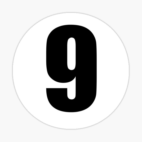 "Racing number 9" Sticker by stickerwicker | Redbubble