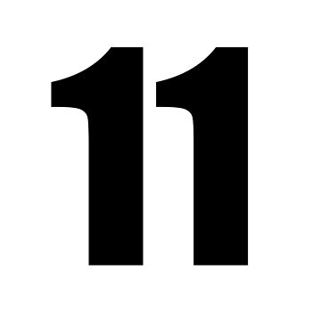 "Racing number 11" Sticker by stickerwicker | Redbubble
