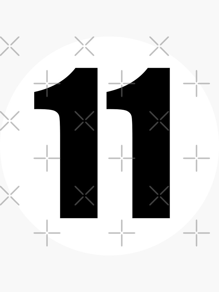 "Racing number 11" Sticker by stickerwicker | Redbubble