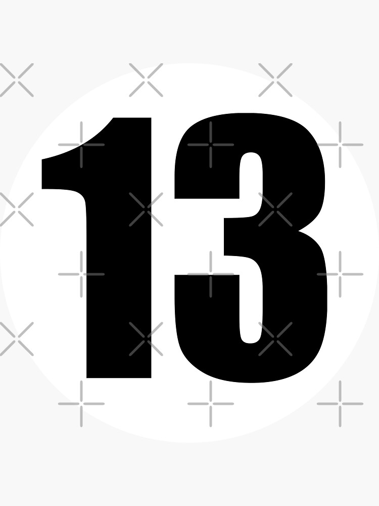 "Racing number 13" Sticker by stickerwicker | Redbubble