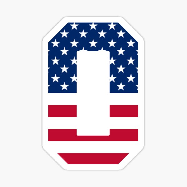"Number 0 American Flag Sports" Sticker for Sale by Shariss | Redbubble