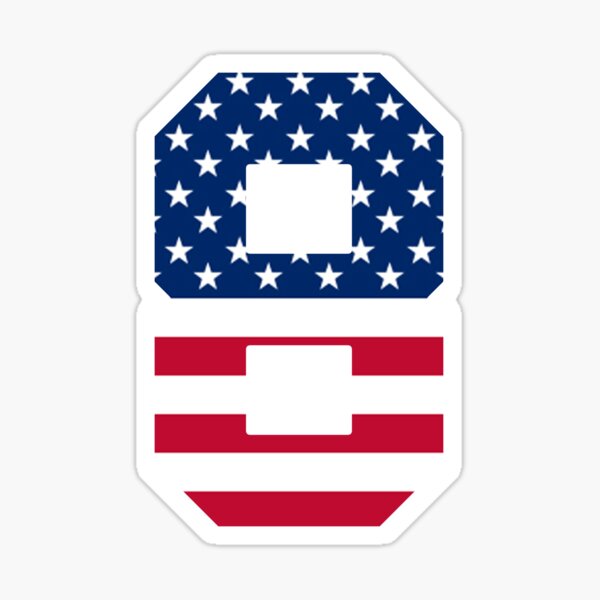 "Number 8 American Flag Sports" Sticker for Sale by Shariss | Redbubble