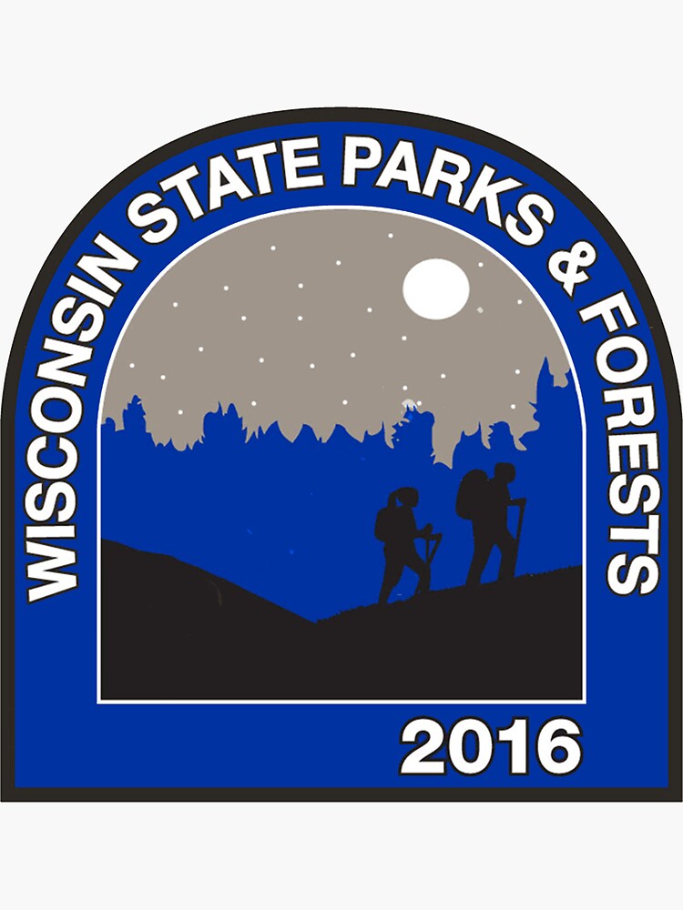 "Wisconsin State Parks Forests 2016" Sticker for Sale by welcometodead ...