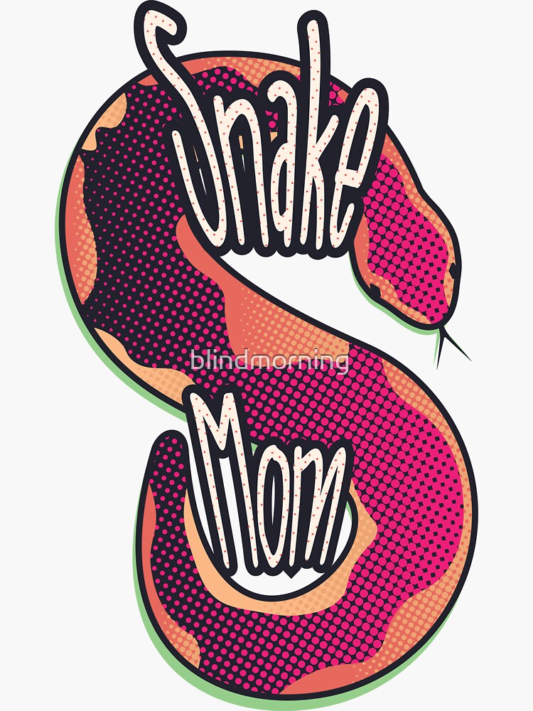 "Snake Mom Retro" Sticker for Sale by blindmorning | Redbubble