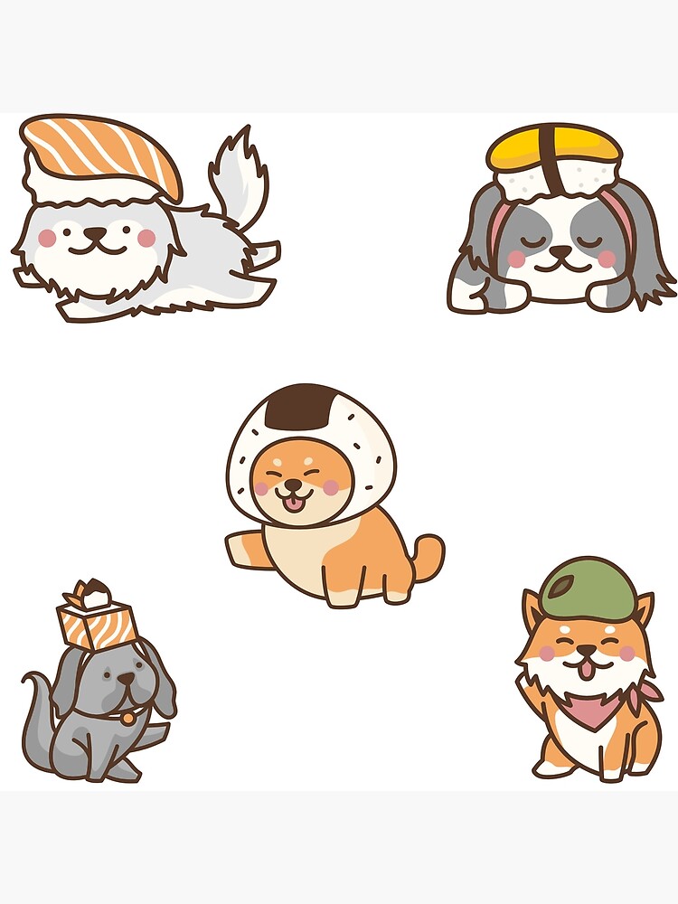 "Sushi Dog | Cute Sushi Dogs Edition Sticker Pack" Poster for Sale by ...