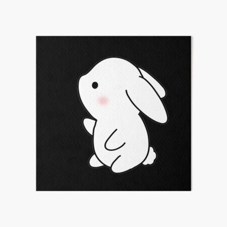 "cute white bunny " Art Board Print by freeArt10 | Redbubble