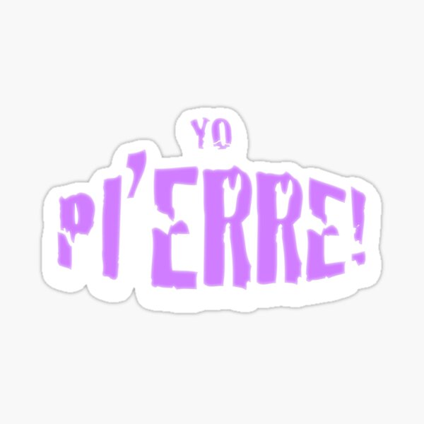 "Yo Pi'erre Purple and White Aesthetic" Sticker by Bae2021 | Redbubble