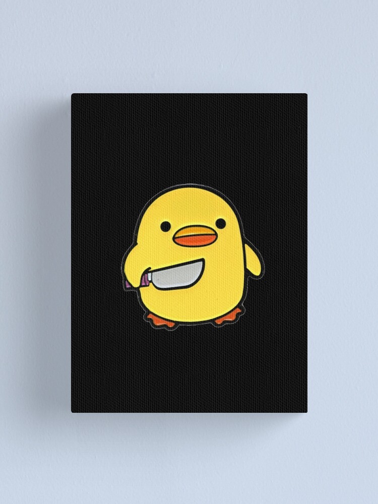 Lienzo «pato con cuchillo graciosas memes pájaro enojado peligro» de ...