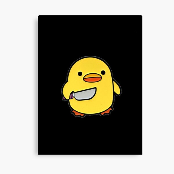 Lienzo «pato con cuchillo graciosas memes pájaro enojado peligro» de ...