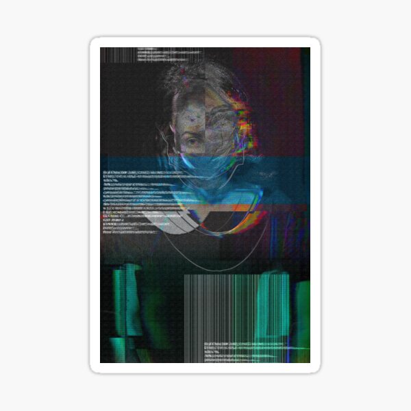 "Glitch Art" Sticker by totempropartis | Redbubble