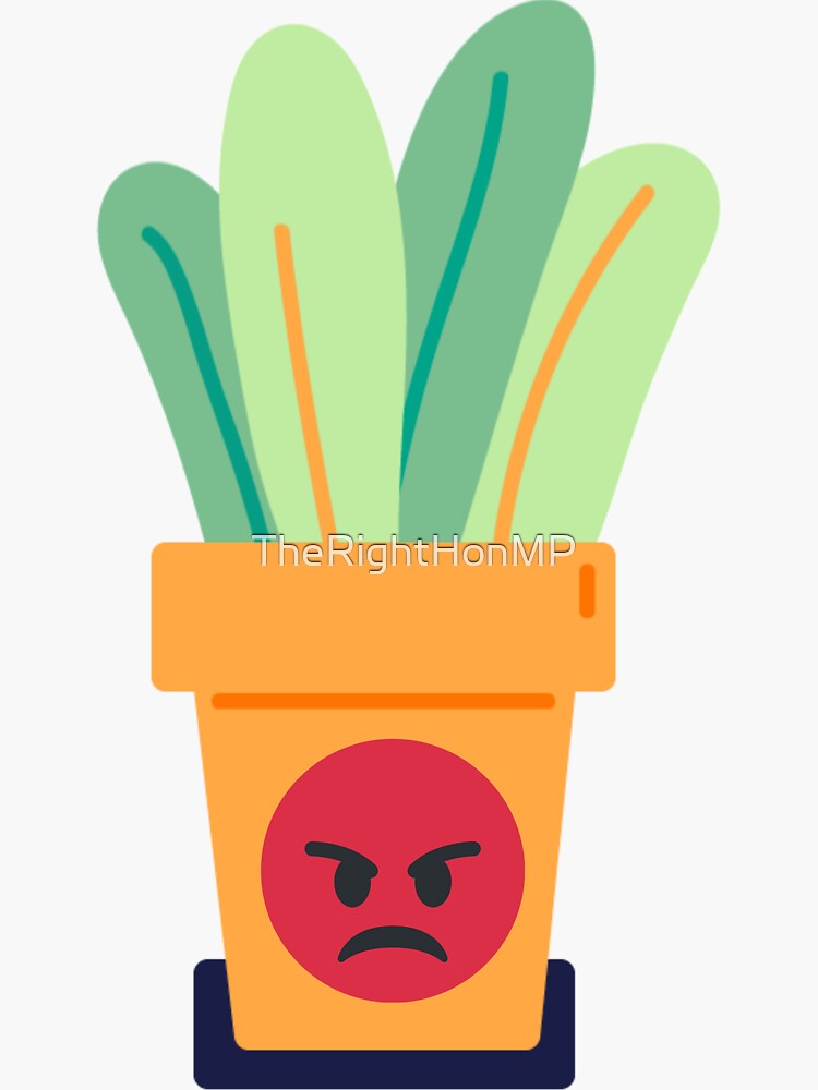 "Angry plant face" Sticker for Sale by TheRightHonMP | Redbubble
