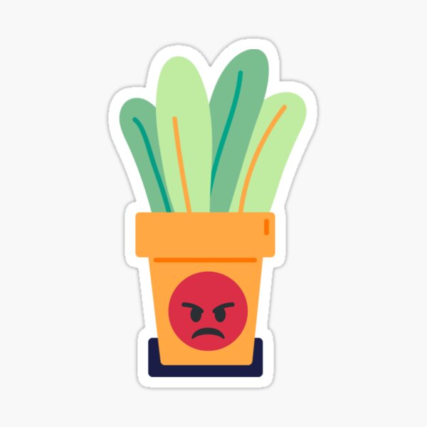 "Angry plant face" Sticker for Sale by TheRightHonMP | Redbubble
