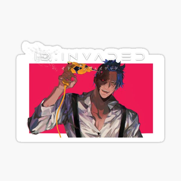 "ID Invaded anime" Sticker by baka-husbando | Redbubble