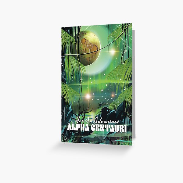 "Alpha Centauri retro swamp sci-fi poster" Greeting Card by ...
