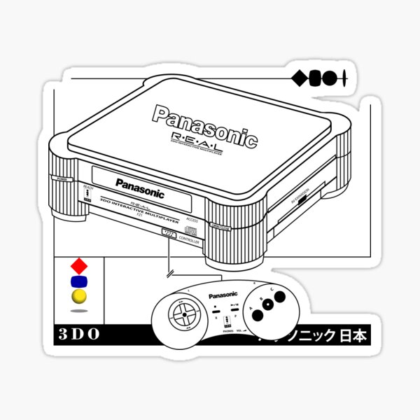 "Panasonic 3DO Schematics Design Artwork Retro Gaming By Lilly and Mae ...