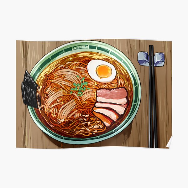 "best ramen anime art" Poster for Sale by ricemozell | Redbubble