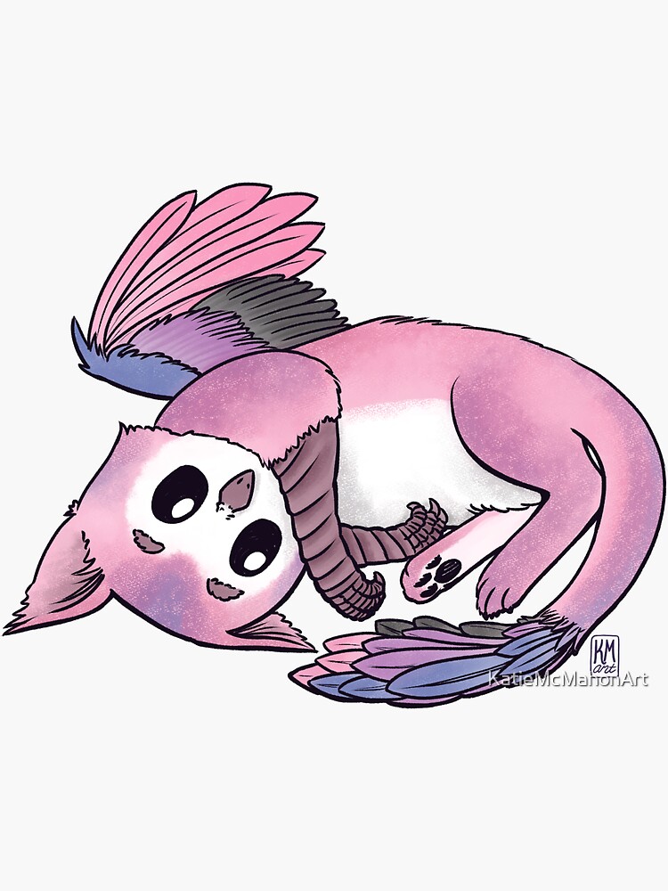 "Magical Pride: Genderfluid Flag Griffin" Sticker by KatieMcMahonArt ...