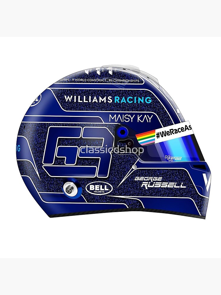 "F1 George Russell 63 Helmet " Art Print for Sale by classicdshop ...