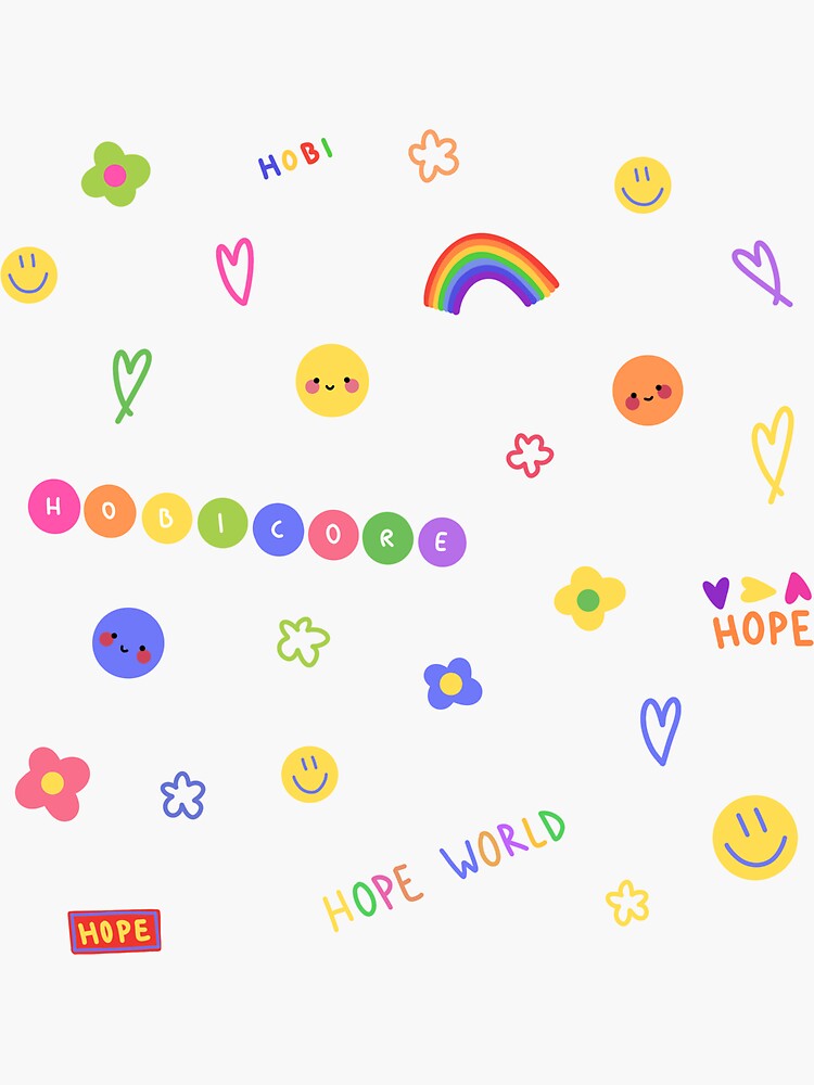 "hobicore aesthetic pack " Sticker for Sale by blueeesidee | Redbubble