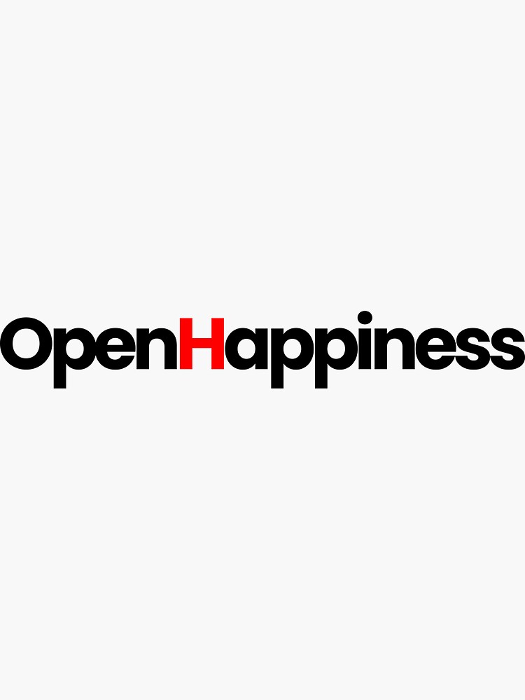 "open happiness" Sticker for Sale by ArtByH2plus | Redbubble