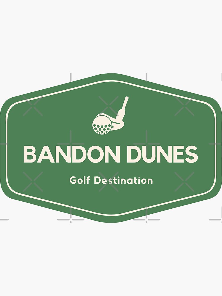 "Bandon Dunes in Oregon - Golf Destination Logo" Sticker for Sale by ...