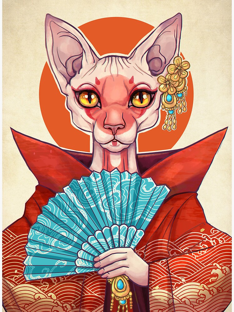 "Queen Cat" Sticker by OupsOuch | Redbubble