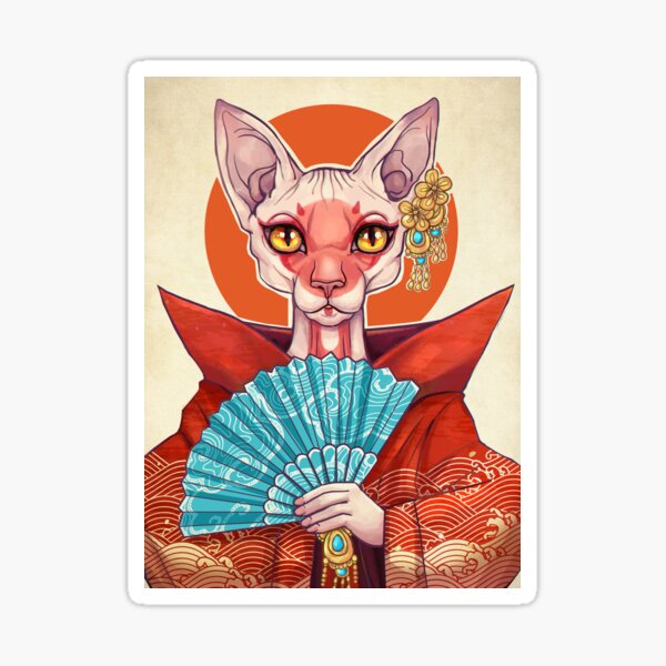 "Queen Cat" Sticker by OupsOuch | Redbubble