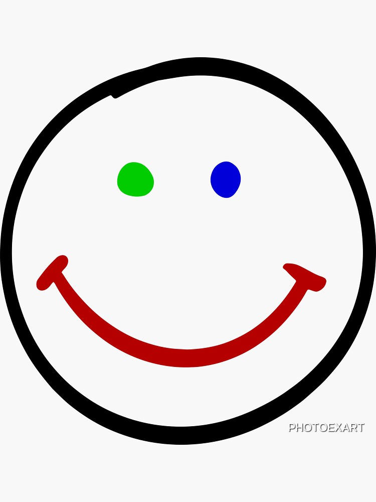"STICKFACE - Smiling face" Sticker by PHOTOEXART | Redbubble