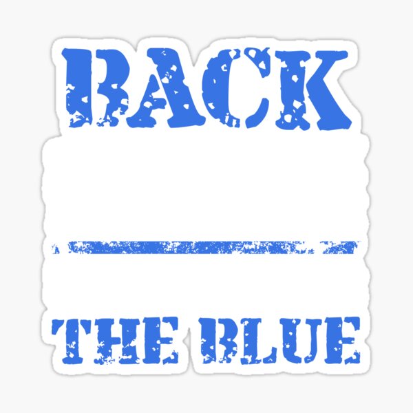 "Back the Blue Thin Blue Line American Flag Police Support Design ...