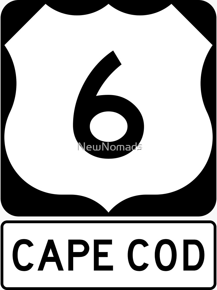 "US 6 - Cape Cod Massachusetts" Sticker for Sale by NewNomads | Redbubble