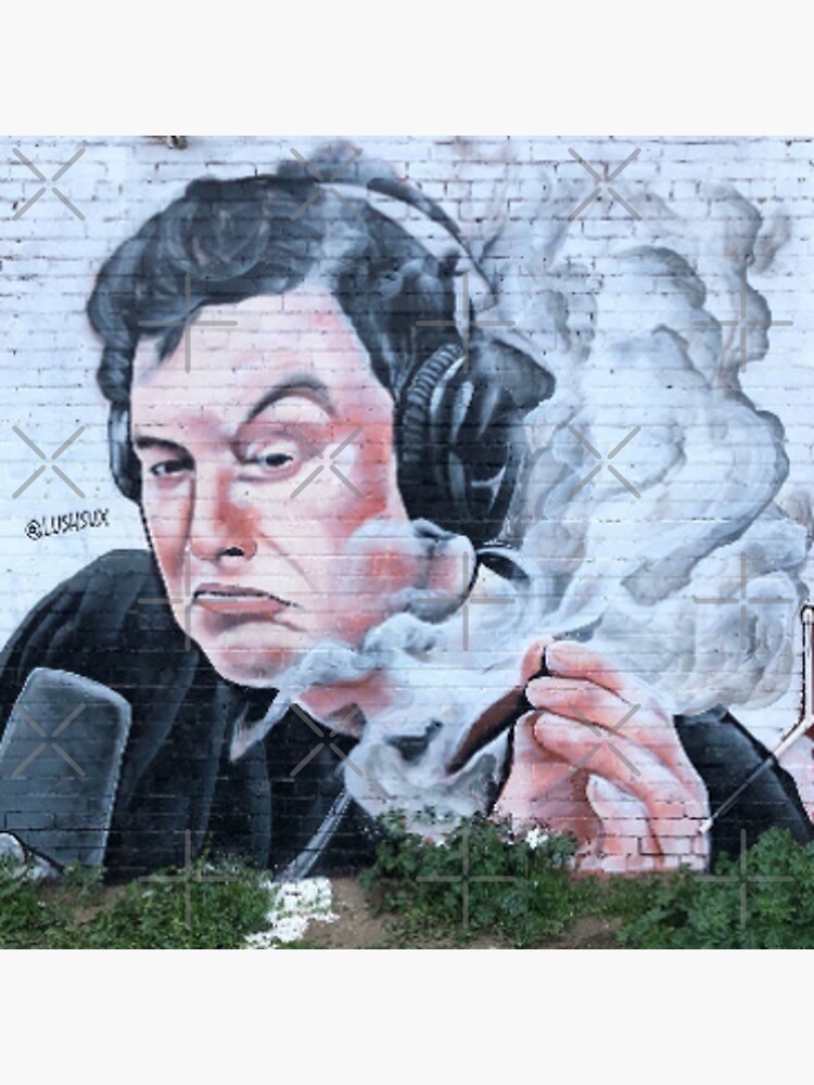 "Elon Musk on Joe Rogan graffiti" Poster by WigOutlet | Redbubble