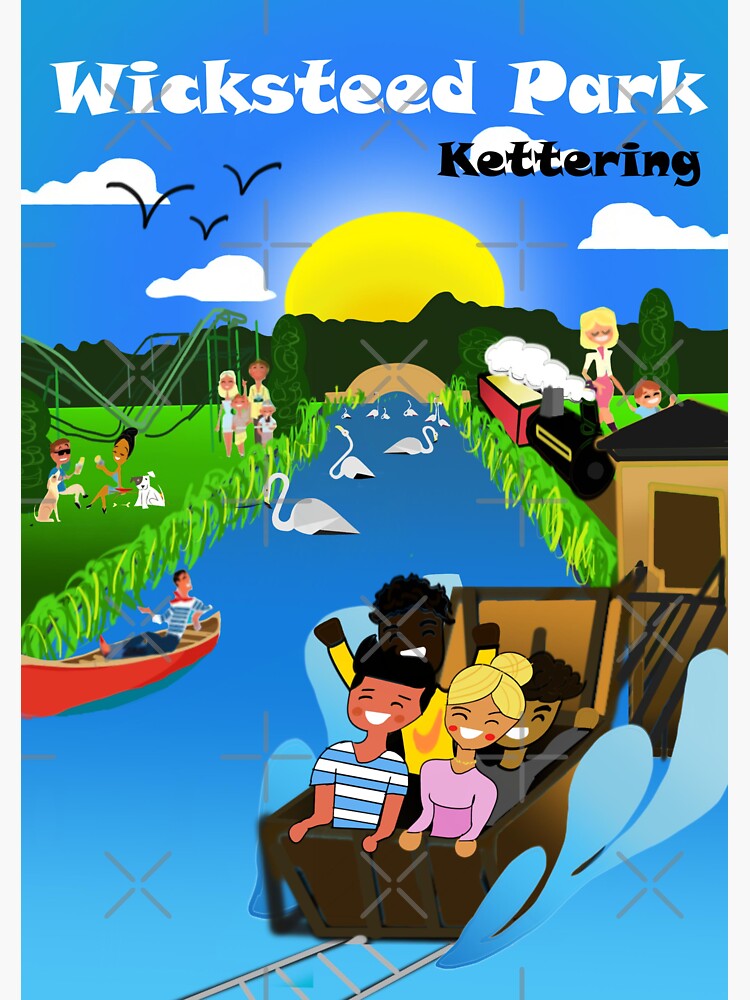 "Wicksteed Park Kettering travel poster" Sticker for Sale by alprob123 ...