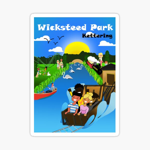 "Wicksteed Park Kettering travel poster" Sticker for Sale by alprob123 ...