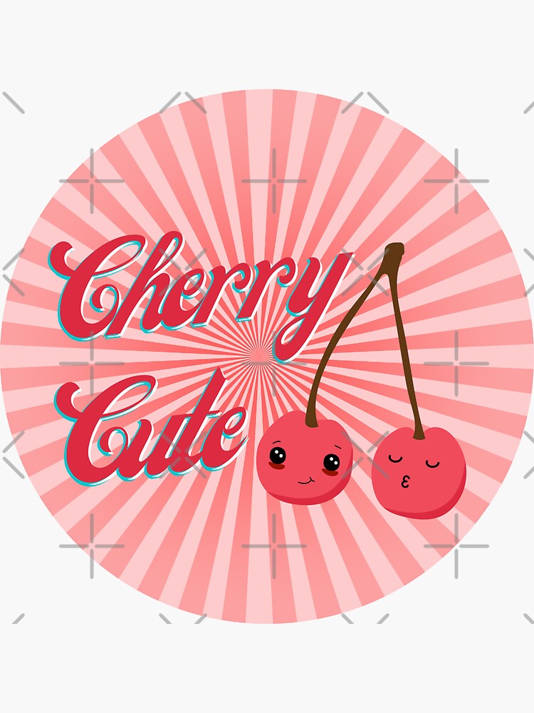 "Kawaii Cherry - Cherry Cute" Sticker for Sale by LeandaLand | Redbubble