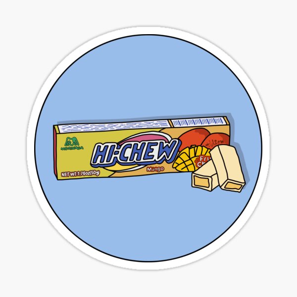 "HI-CHEW" Sticker for Sale by badluckbamboo | Redbubble