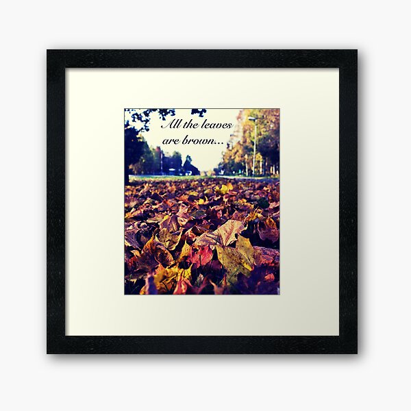 "Autumn Leaves" Framed Art Print for Sale by StuarteesDesign | Redbubble