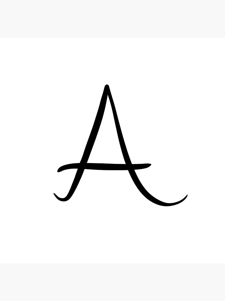 "A / Alpha Script Lettering - Black" Poster for Sale by Dysautonomic ...