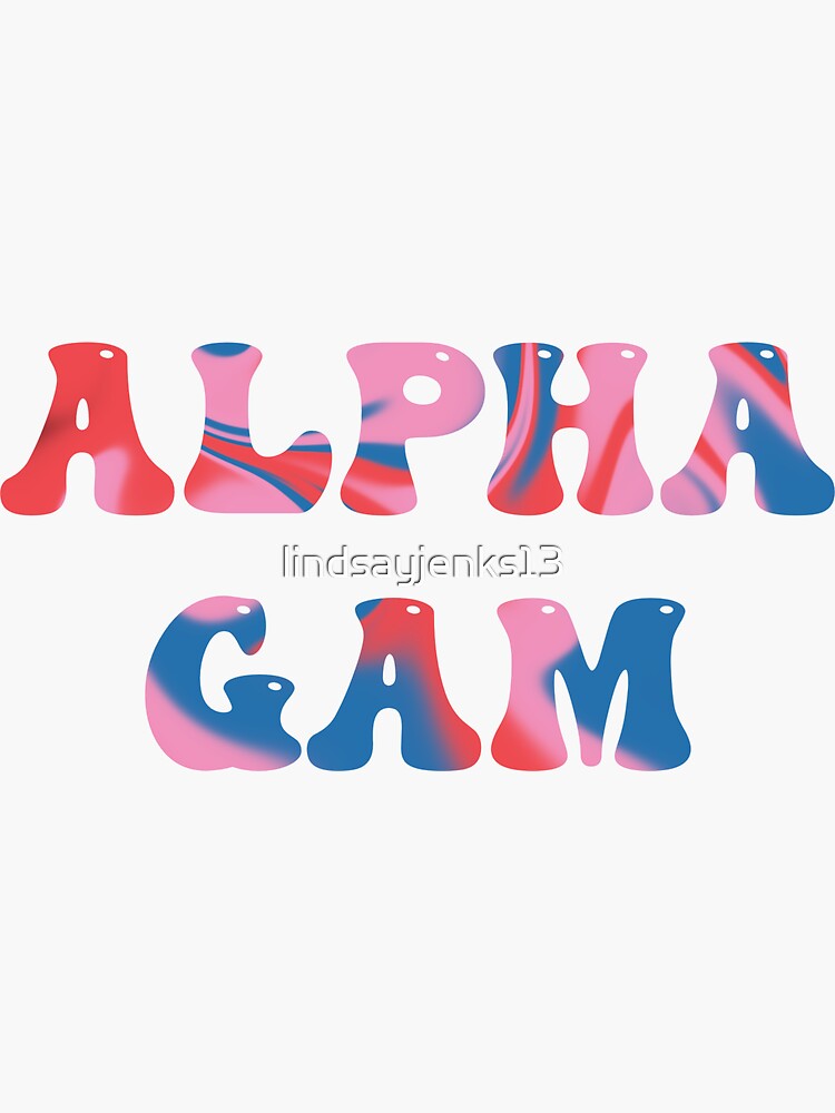"Alpha gam sticker" Sticker for Sale by lindsayjenks13 | Redbubble