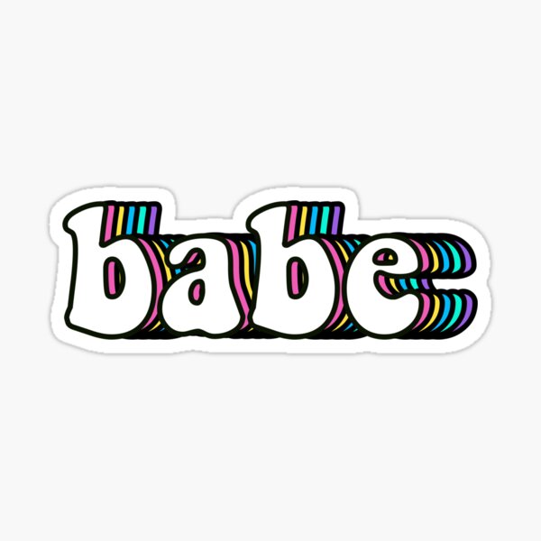 "babe" Sticker for Sale by mollsdesignss | Redbubble
